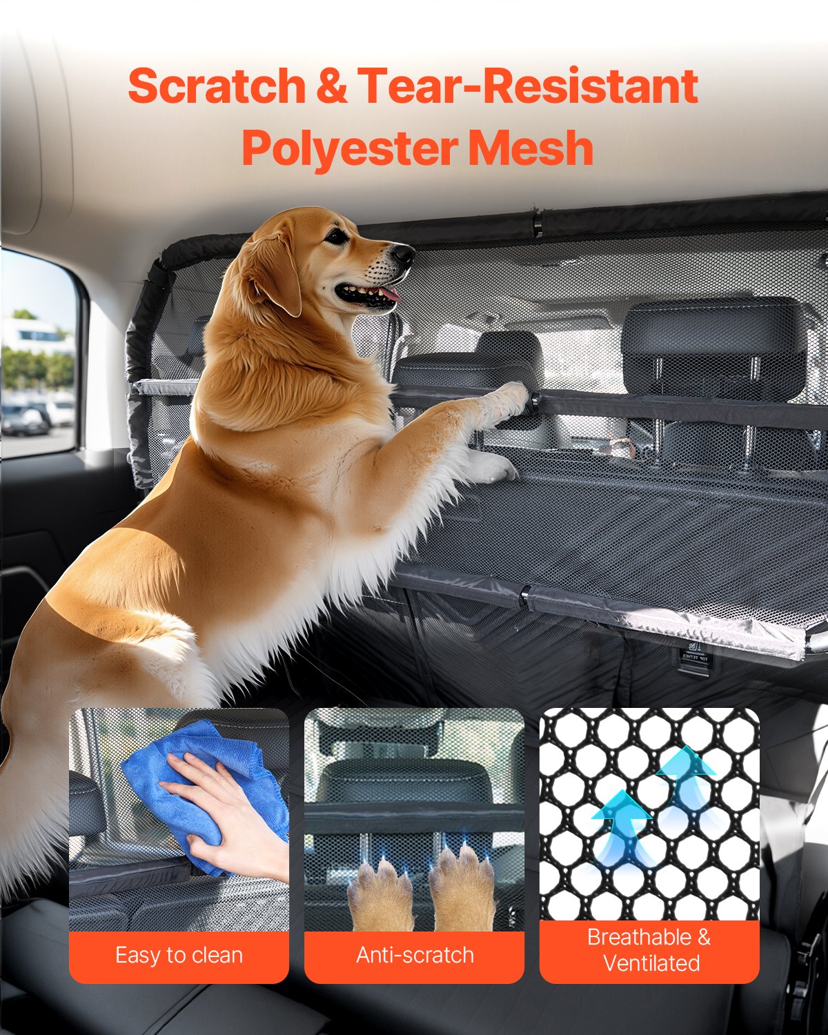 VEVOR Pet Car Barrier — Safe Travel for SUVs and Trucks