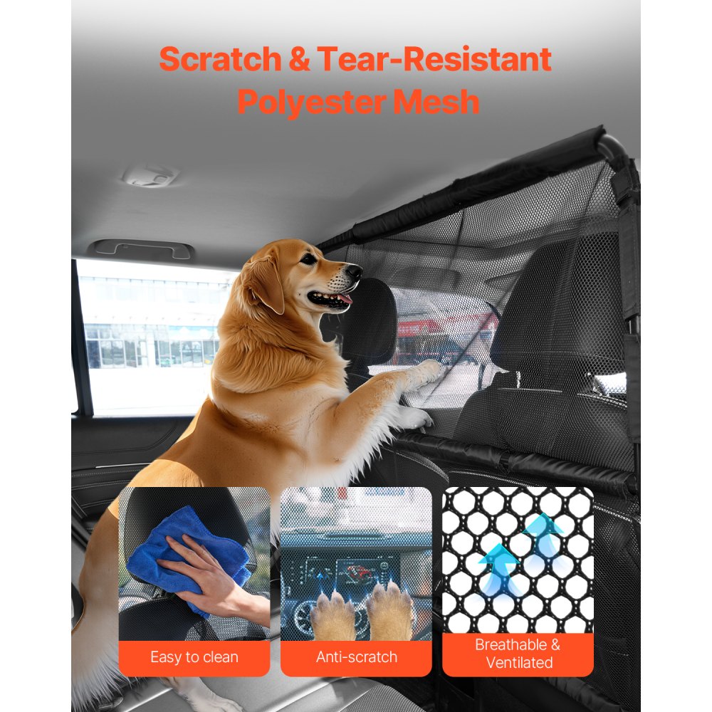VEVOR Dog Car Barrier Mesh - 56 x 32 inch, Polyester Mesh