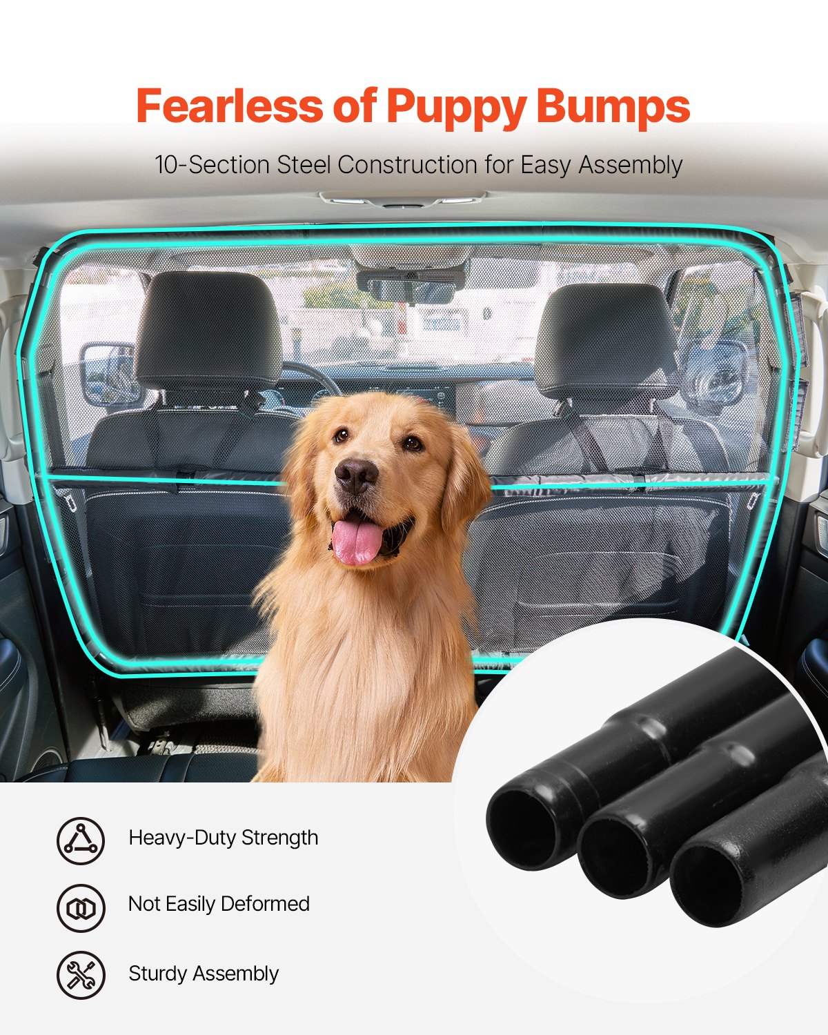 VEVOR Dog Car Barrier Mesh - 56 x 32 inch, Polyester Mesh