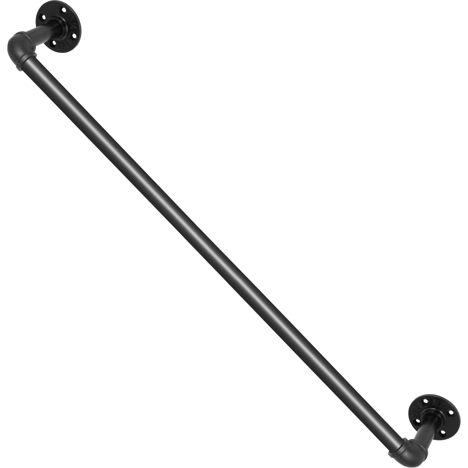VEVOR Pipe Stair Handrail, 3FT Staircase Handrail, 440LBS Load Capacity ...