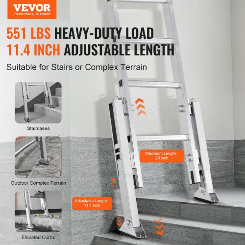 VEVOR Ladder Levler 11.4 inch Expansion Length Leveling Tool Quick ...