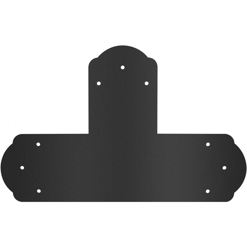 VEVOR Black T Bracket, 6\'\' x 6\'\', 8 PCs Black Powder-Coated T ...