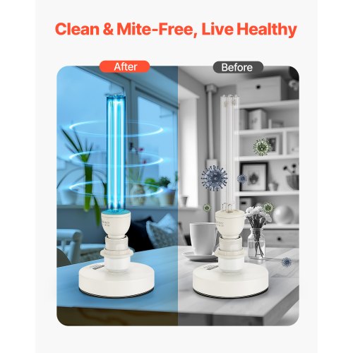 UV Light 25W Ultraviolet Lamp with Ozone Purifier UVC Lamp with Remote ...