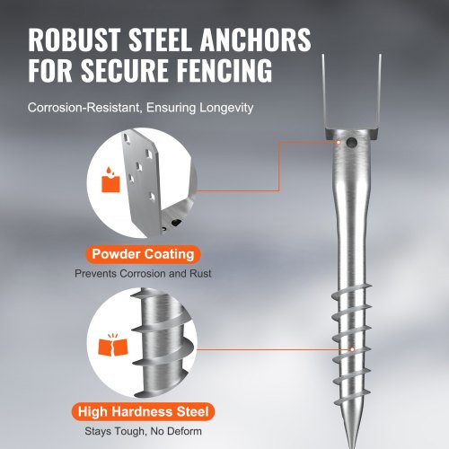 VEVOR No Dig Ground Anchor, 4 Pack 3,94 x 2,76 x 27,56 i DIY-skrue i ...
