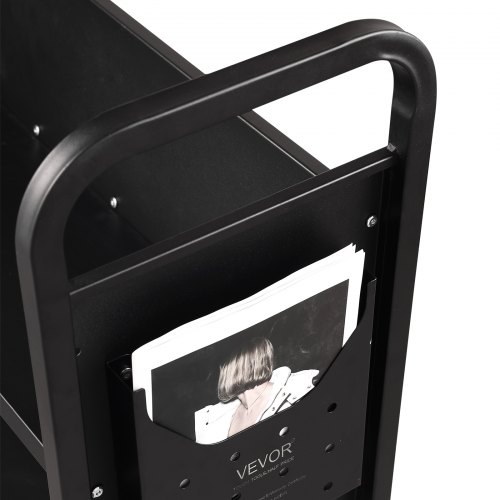 VEVOR Book Cart, 330 lbs Library Cart, 31.1" x 15.2" x 49.2" Rolling ...