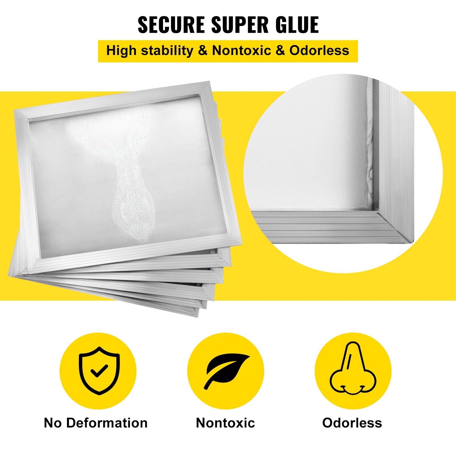 VEVOR Silk Screen Frame 6 Pieces Aluminum Silk Screen Frame 20x24 Inch ...