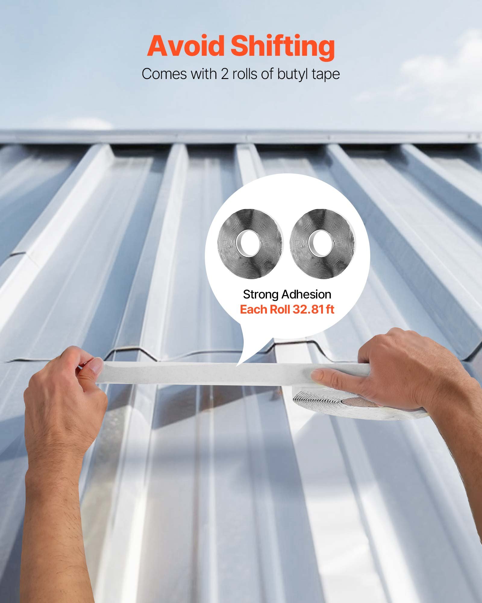 VEVOR Foam Closure Strips, Metal Roof Inside Closure Strip with 2 Rolls ...