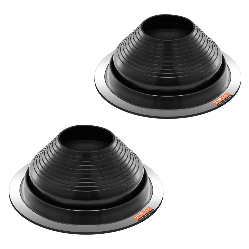 VEVOR 2 Pcs Roof Pipe Flashing Boots, Fit Pipe OD 6" to 11", Flexible ...