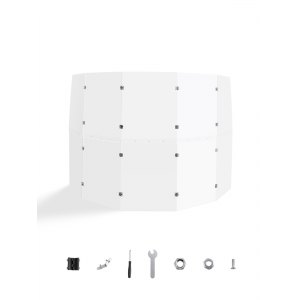 Drum Shield 5 Panels 2 ft x 5 ft Acrylic Drum Cage with Zinc Alloy ...