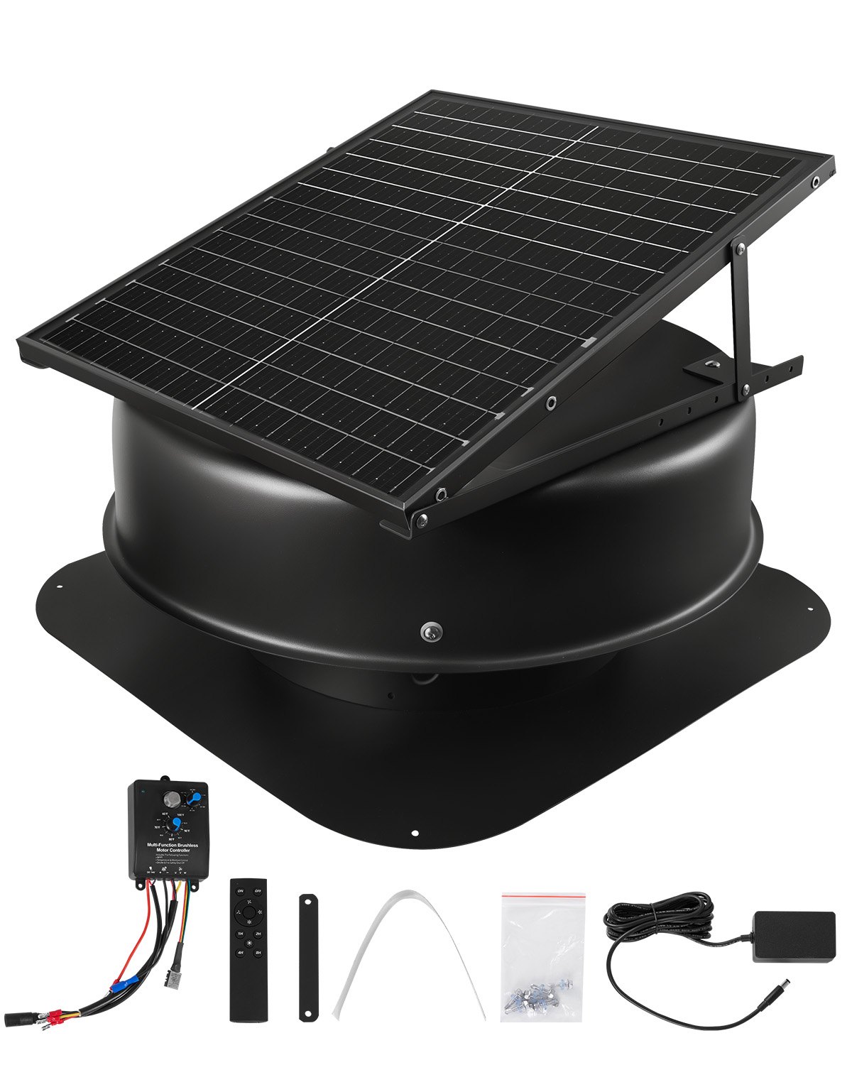 VEVOR Remote Control Exhaust Fan – Solar & Smart Thermostat