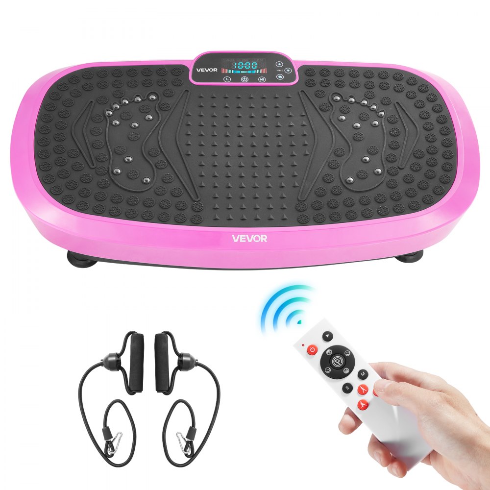 VEVOR Pink Vibration Plate – 22 Magnets, 99 Modes, 265 LBS