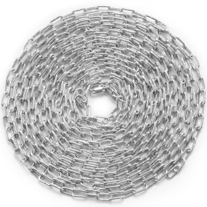 VEVOR Proof Coil Chain, 1/8" x 33', 350 lbs Safe Working Load, Zinc ...