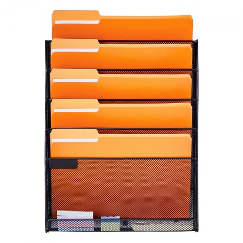 VEVOR Hanging Wall Files Organizer, 2-Piece 6 Pocket Vertical Wall File ...