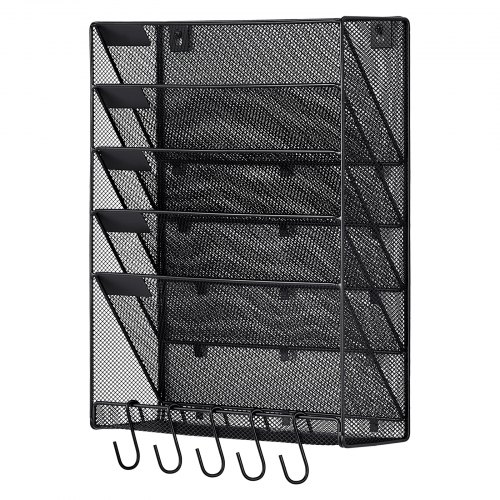 VEVOR Hanging Wall Files Organizer, 2-Piece 6 Pocket Vertical Wall File ...