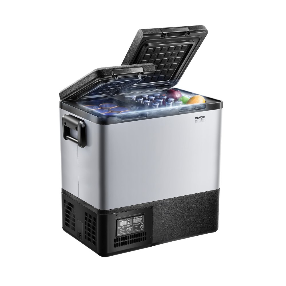 VEVOR Portable Car Refrigerator Freezer Compressor 55L Dual Zone for ...