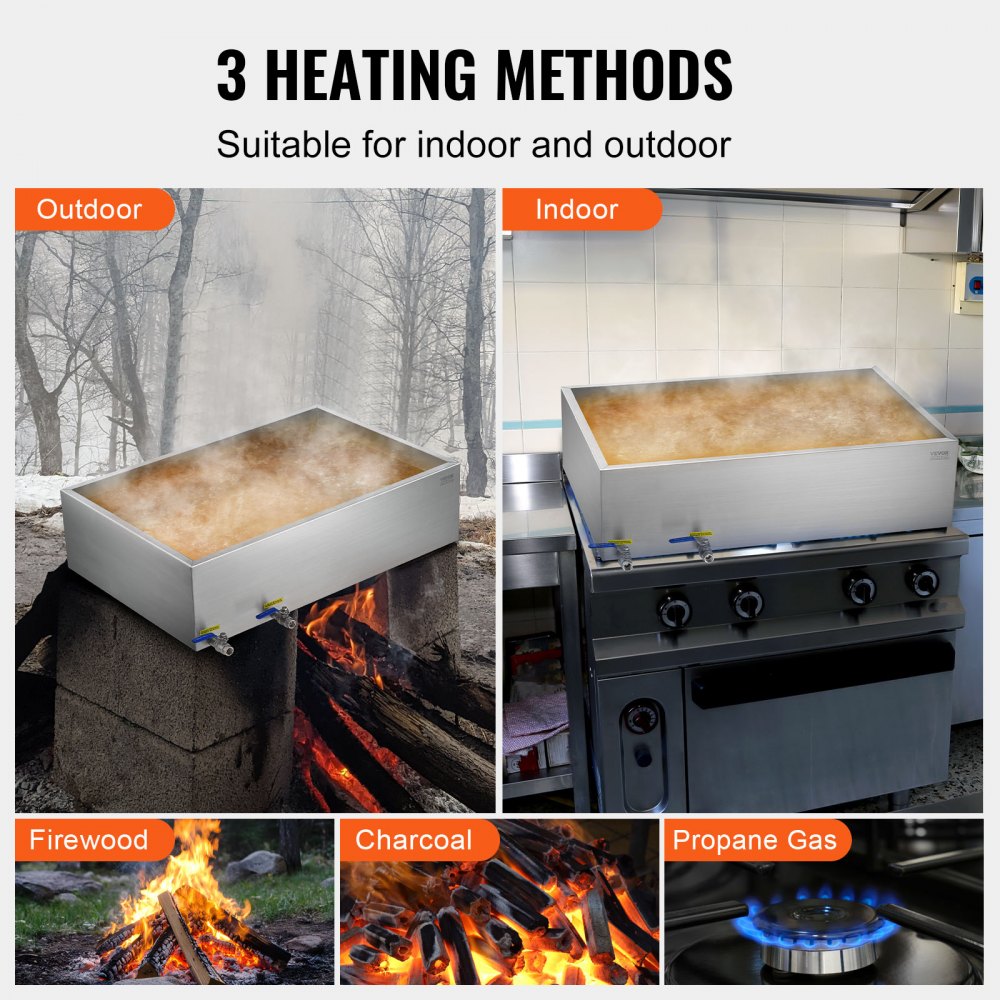 VEVOR Stainless Steel Maple Syrup Evaporator Pan – 35 Gal