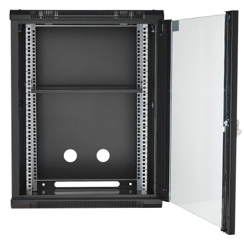 VEVOR 15U Wall Mount Network Server Rack Cabinet Enclosure 18'' Glass ...