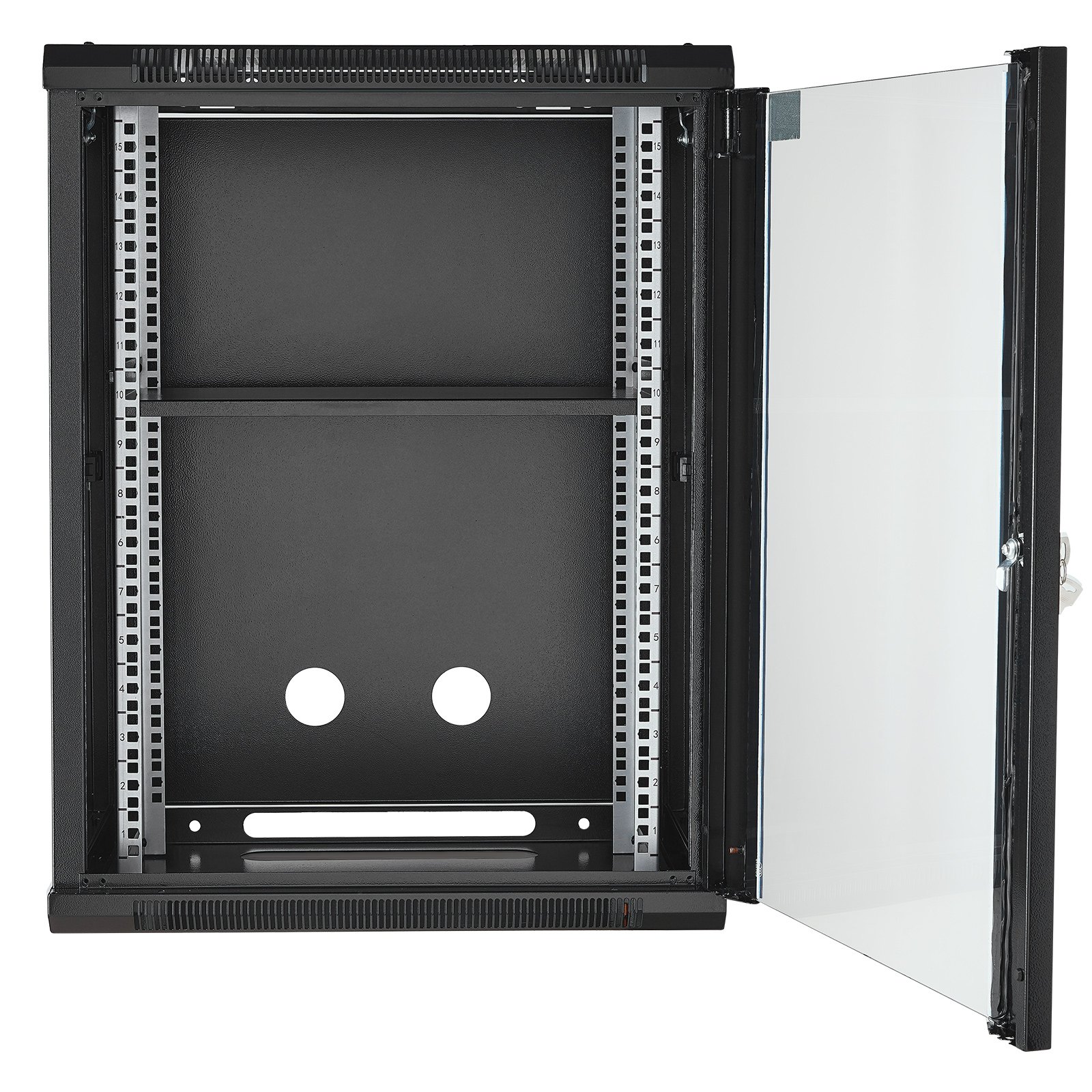 VEVOR 15U Wall Mount Network Cabinet, 500 lbs Max. Ground Load Capacity ...