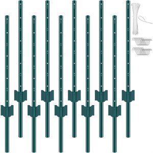 VEVOR Steel Posts for Fence — Q235 Carbon Steel 2mm Thick