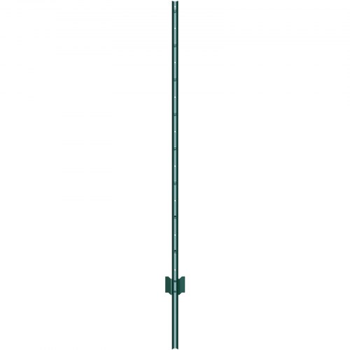 VEVOR 5 Feet Fence Post, 10 Pack U-Channel Heavy Duty Metal Fence Posts ...