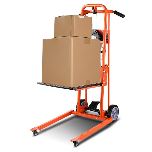 Material Lift Winch Stacker 330 lbs Capacity Pallet Truck Dolly 42.9 in ...