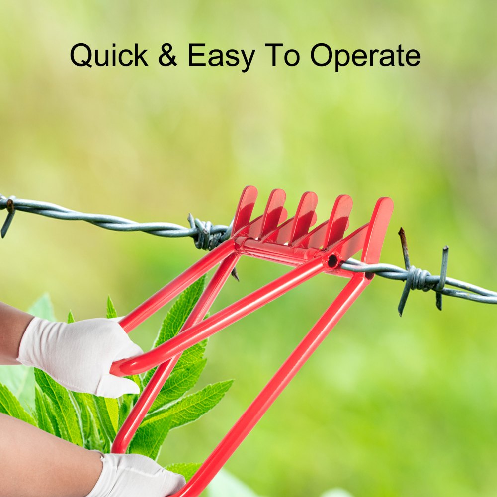 VEVOR Fence Crimping Tool, 20" x 12" Fence Wire Tighten Tools, Red Wire ...