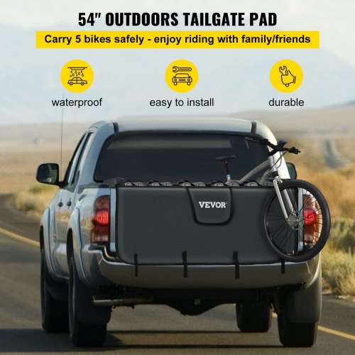 VEVOR Tailgate Pad for Bikes, Tailgate Protection Cover Carries UP to 5 ...