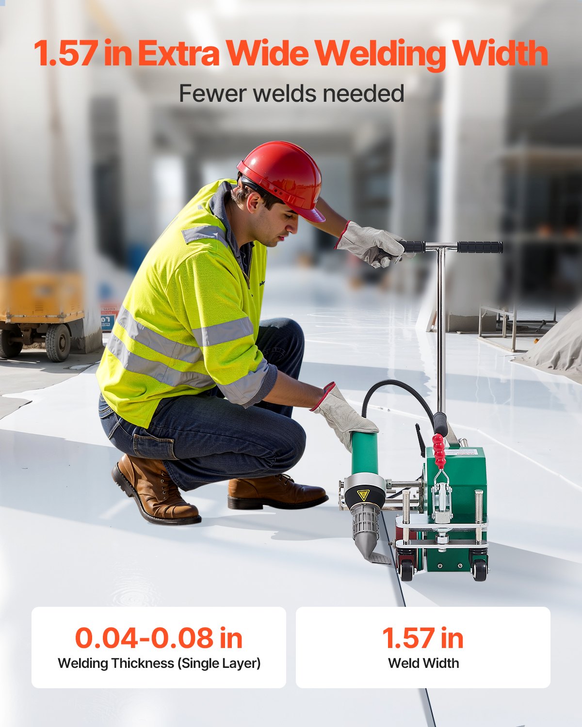 VEVOR Roofing Hot Air Welder, 3400W 220V High Power Plastic PVC TPO ...