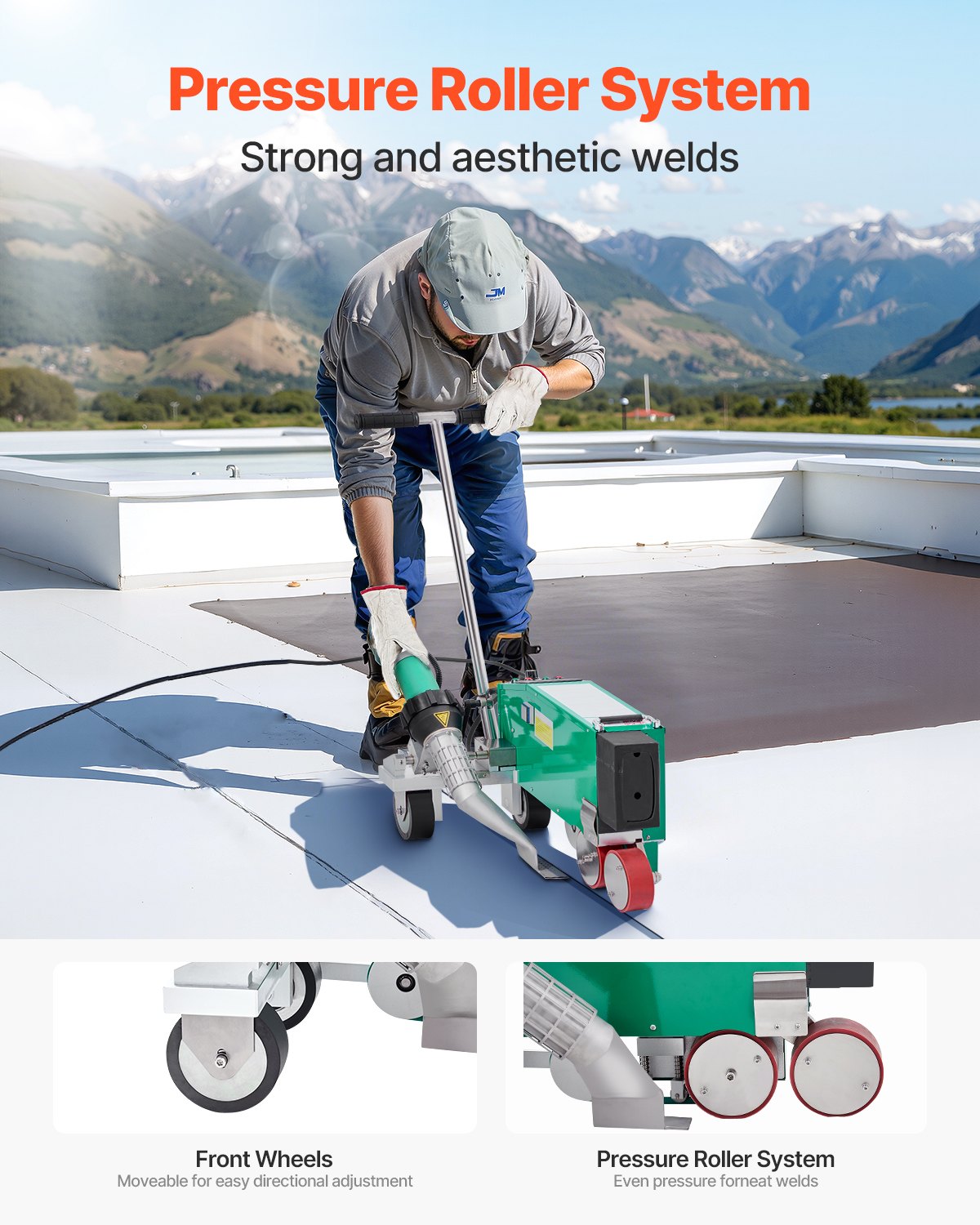 VEVOR Roofing Hot Air Welder, 4200W 220V High Power Plastic PVC TPO CPE ...
