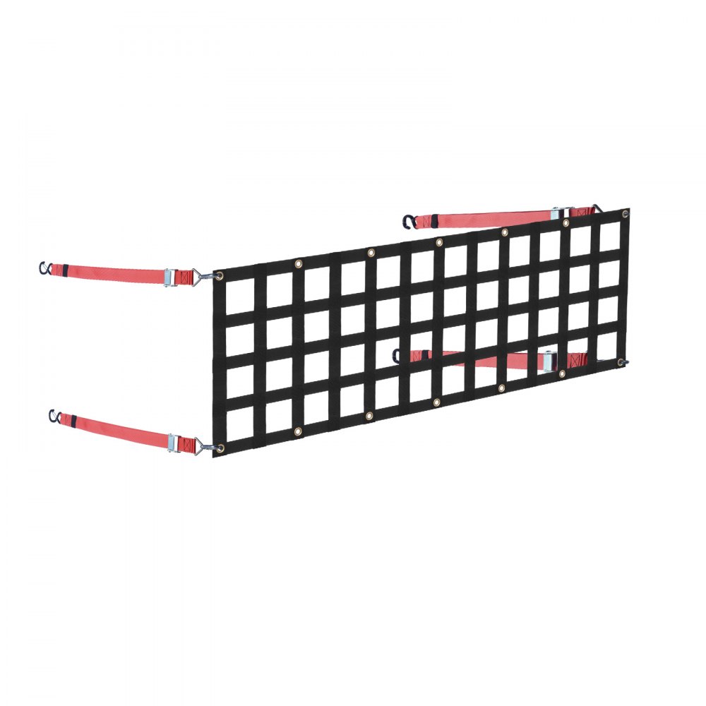 VEVOR Tailgate Cargo Net - 54” × 18”, 4 Adjustable Telescopic Straps
