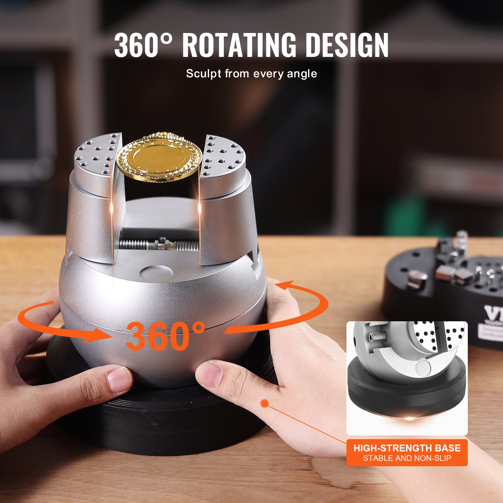 VEVOR Ball Vise, 5" Engraving Setting Tool, 360° Rotation Engraving ...