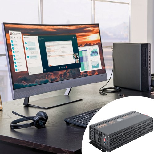 VEVOR 2000W Sump Pump Battery Backup System, LCD Display, Auto Switches ...