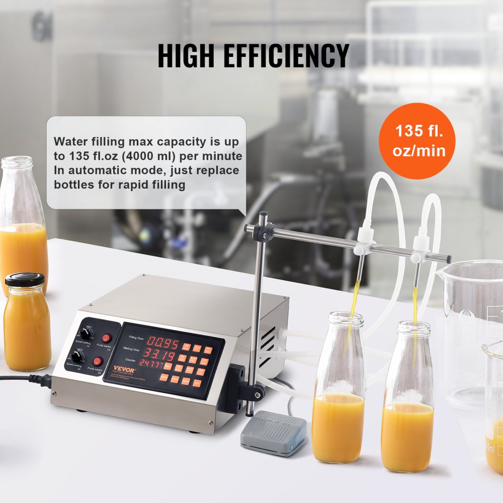 VEVOR Liquid Filling Machine, 30-4000ml Filling Capacity, Automatic ...
