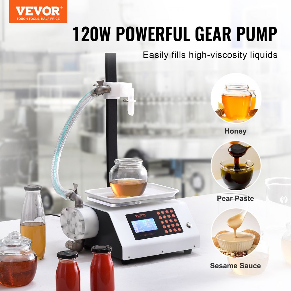 VEVOR Liquid Filling Machine, 50-5000 g Weighing Capacity, Automatic ...