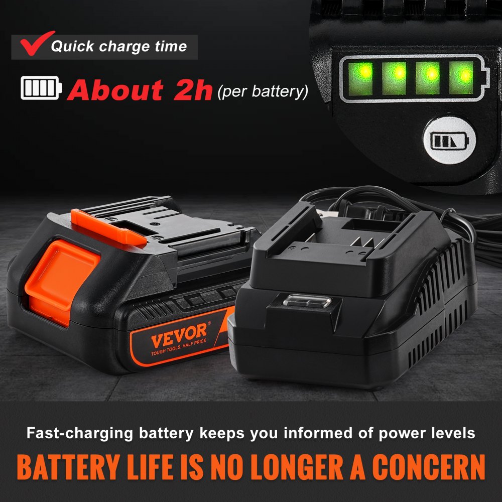 VEVOR Cordless Grease Gun, 20-Volt, 10,000 PSI, 39" Long Hose, Electric ...