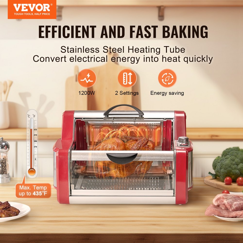 VEVOR Stainless Steel Shawarma Grill Machine Electric Gyro Rotisserie ...