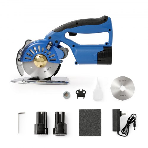 VEVOR Fabric Cutter, 5-Speed Cordless Electric Rotary Fabric Cutting ...