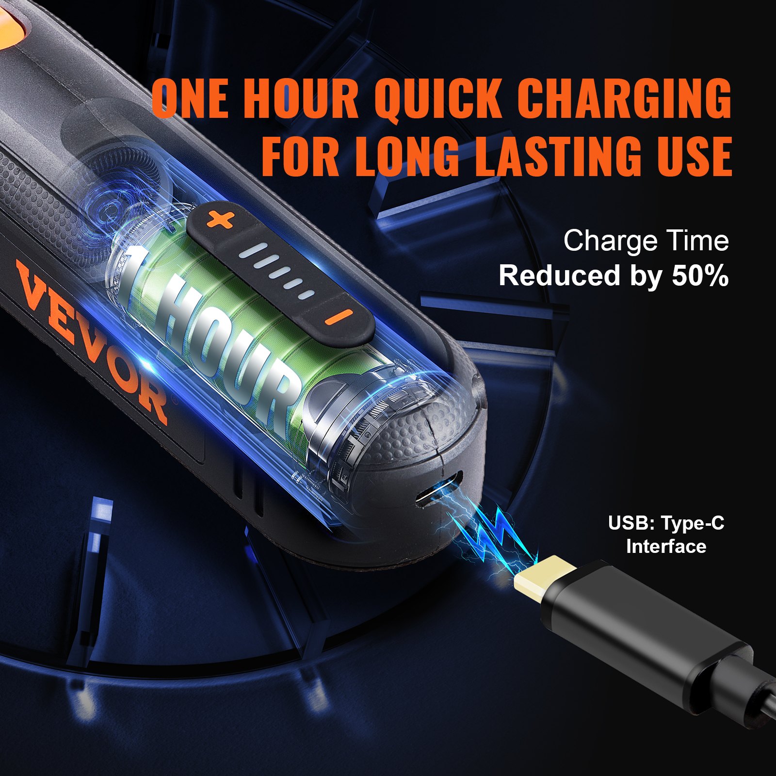 VEVOR Rotary Tool Kit 4V, Mini Rechargeable Engraver Tool 5 Variable ...