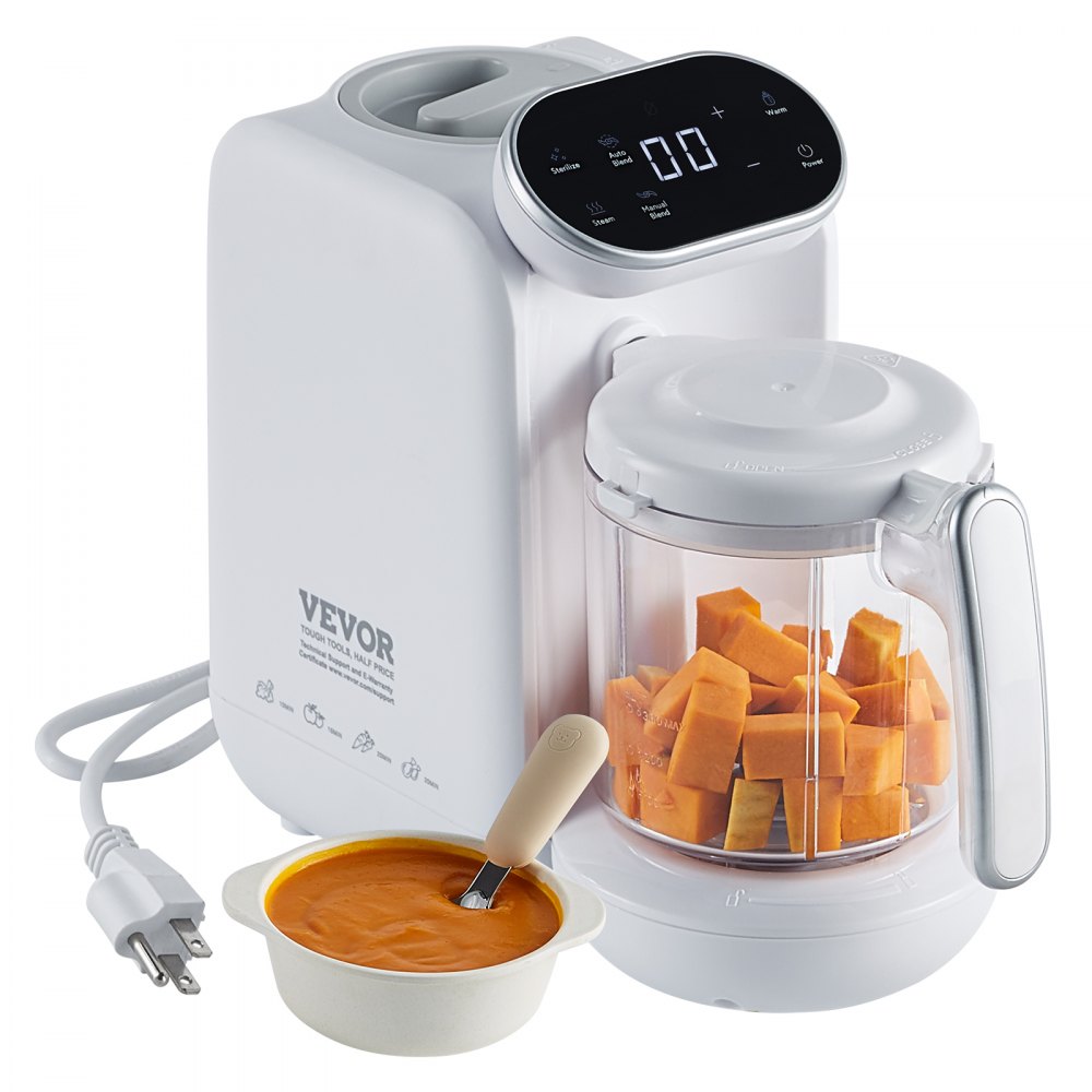 VEVOR Baby Food Maker, 430W Baby Food Processor with 750 ml Tritan Bowl ...