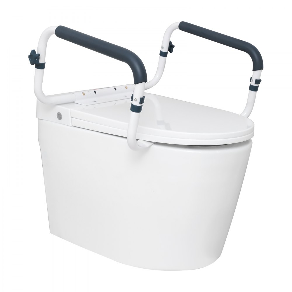 Toilet Safety Rails VEVOR Toilet Safety Rail, Folding Toilet Seat Frame ...