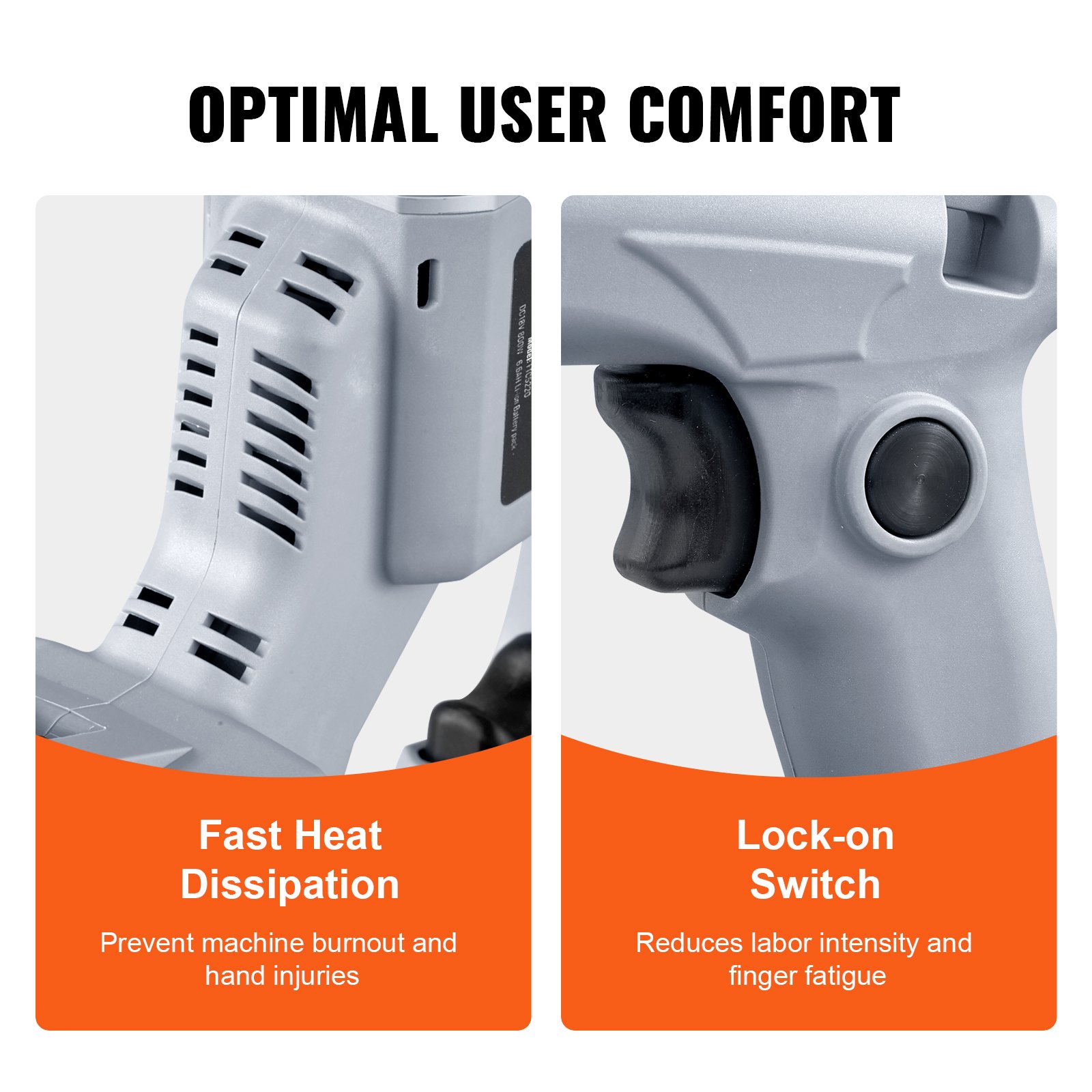 VEVOR Cordless Concrete Vibrator, 5.6 ft, Electric Vibrator 15500 VPM ...