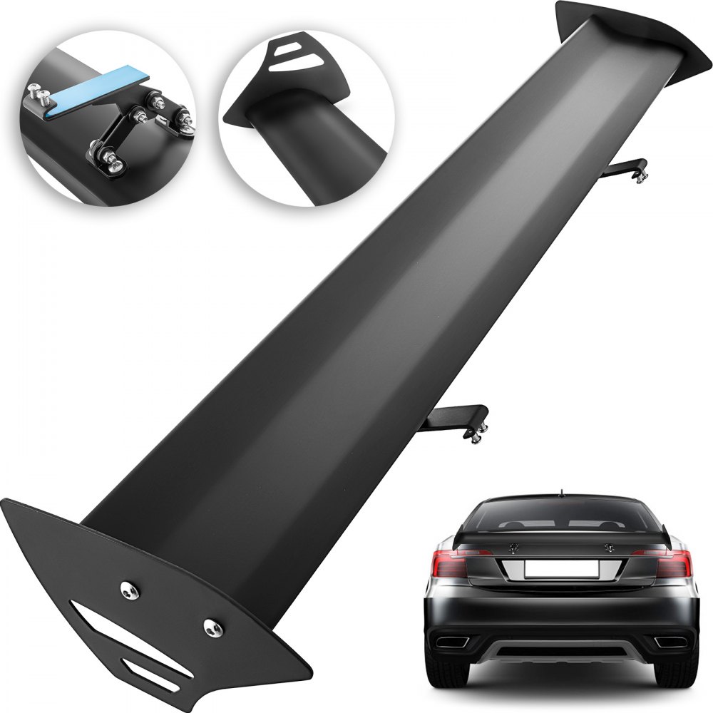 Universal GT Wing Spoiler 110CM Lightweight Aluminum Rear Spoiler Wing Adjustable Single Deck VEVOR US