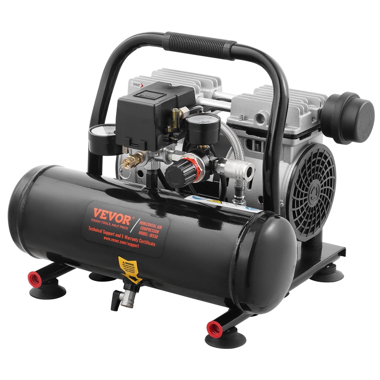 VEVOR Air Compressor Compact Portable Oil Free Compressor 1 Gallon ...
