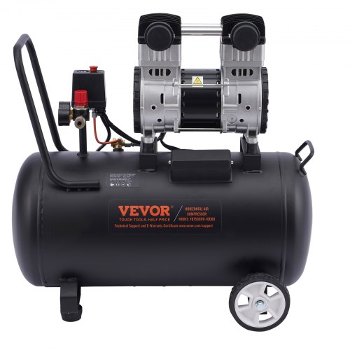 VEVOR Air Compressor Compact Portable Oil Free Compressor 15 Gallon 90 ...