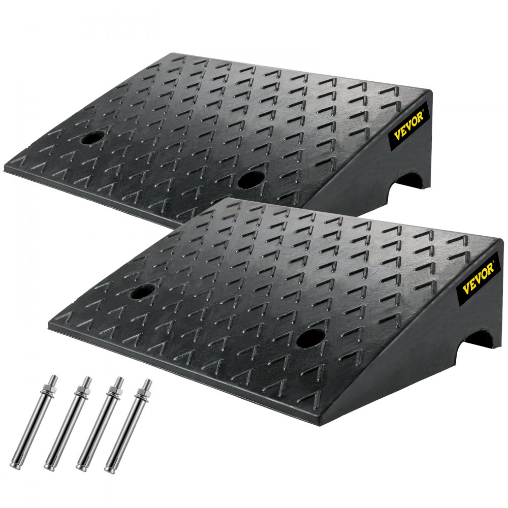 VEVOR Rubber Curb Ramp, 6" Rise Height 2 Pack, Heavy-Duty 6800 lbs/3 T ...