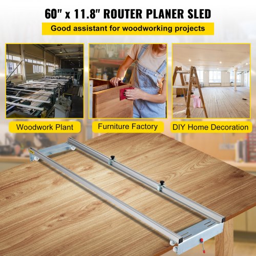 VEVOR Router Sled, 60 inches / 152.4cm Width, Slab Guide Jig for ...