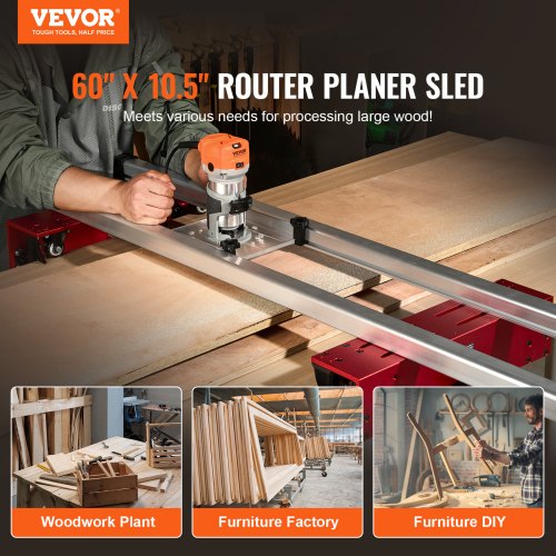 Router Sled Adjustable Wood Slab Flattening Mill Router Jig 60" Length ...