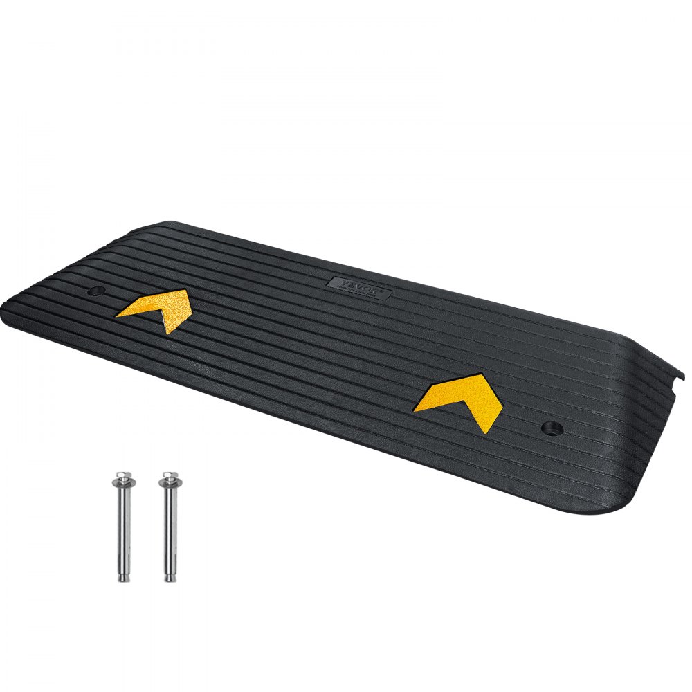 VEVOR Rubber Threshold Ramp, 2" Rise Threshold Ramp Doorway, Recycled ...