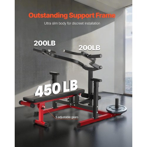 VEVOR 450 LBS Chest Press Machine Adjustable Bench Press Flat Incline ...
