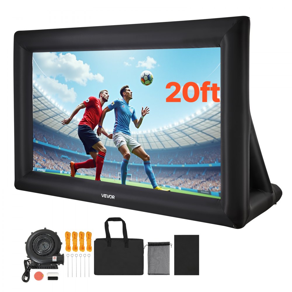 VEVOR 20FT Inflatable Projector Screen, Inflatable Movie Screen Outdoor ...